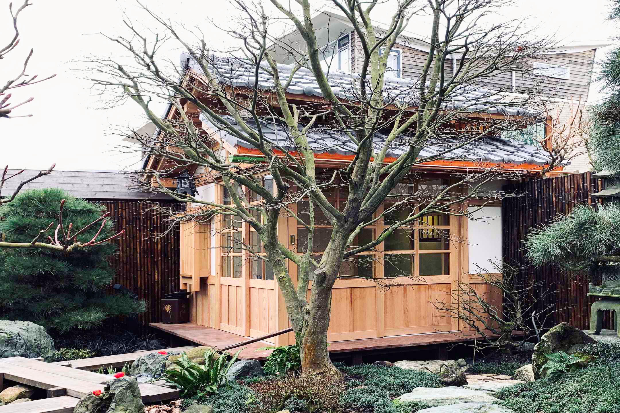 Japanese Garden House, Chashitsu Tea Room Interior Project